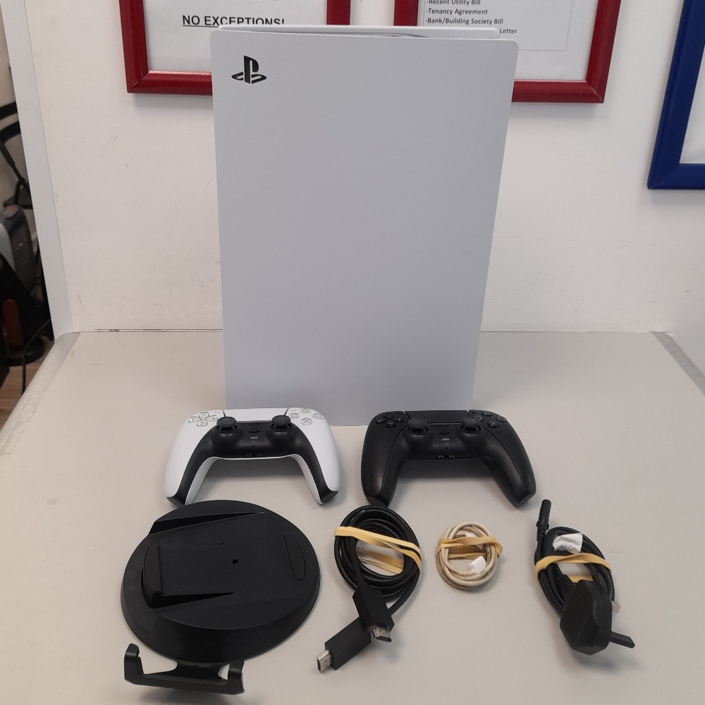 Sony PlayStation 5 Disc Edition - 2 Controllers + Leads - Own4Less